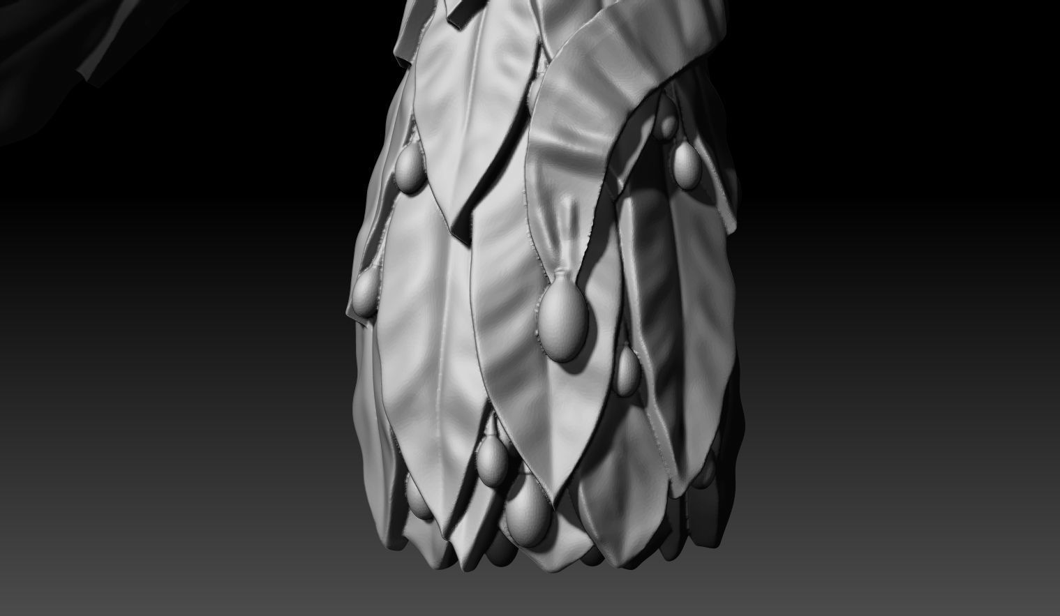 Festoon with laurel leaves and ribbons 3D model | CGTrader