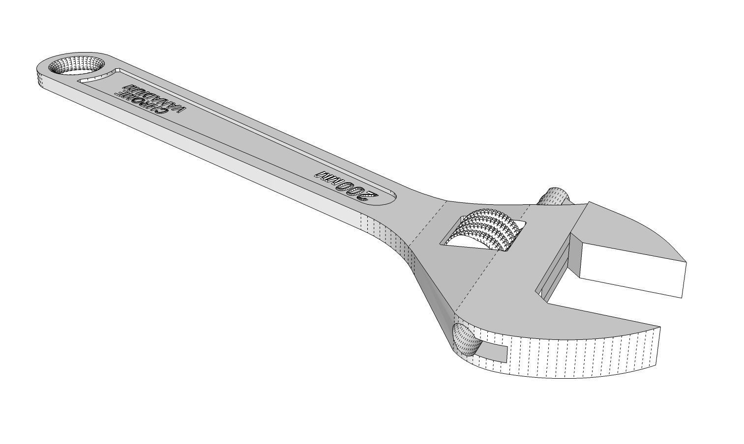 Adjustable Wrench 3D model | CGTrader
