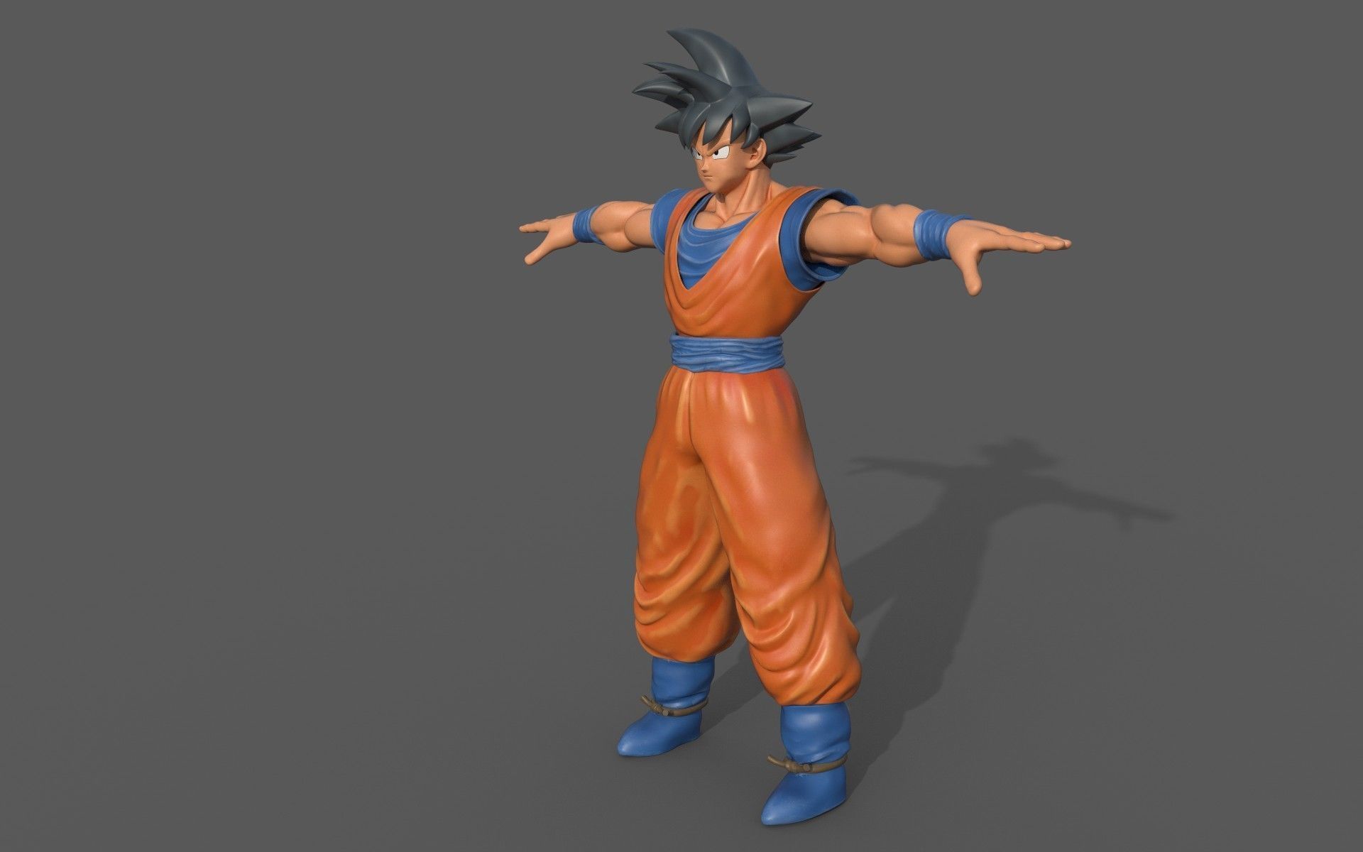 3D model Character - Dragon Balls Goku Fan Art VR / AR / low-poly ...
