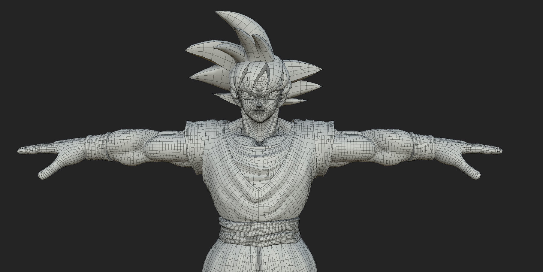 3D model Character - Dragon Balls Goku Fan Art VR / AR / low-poly ...