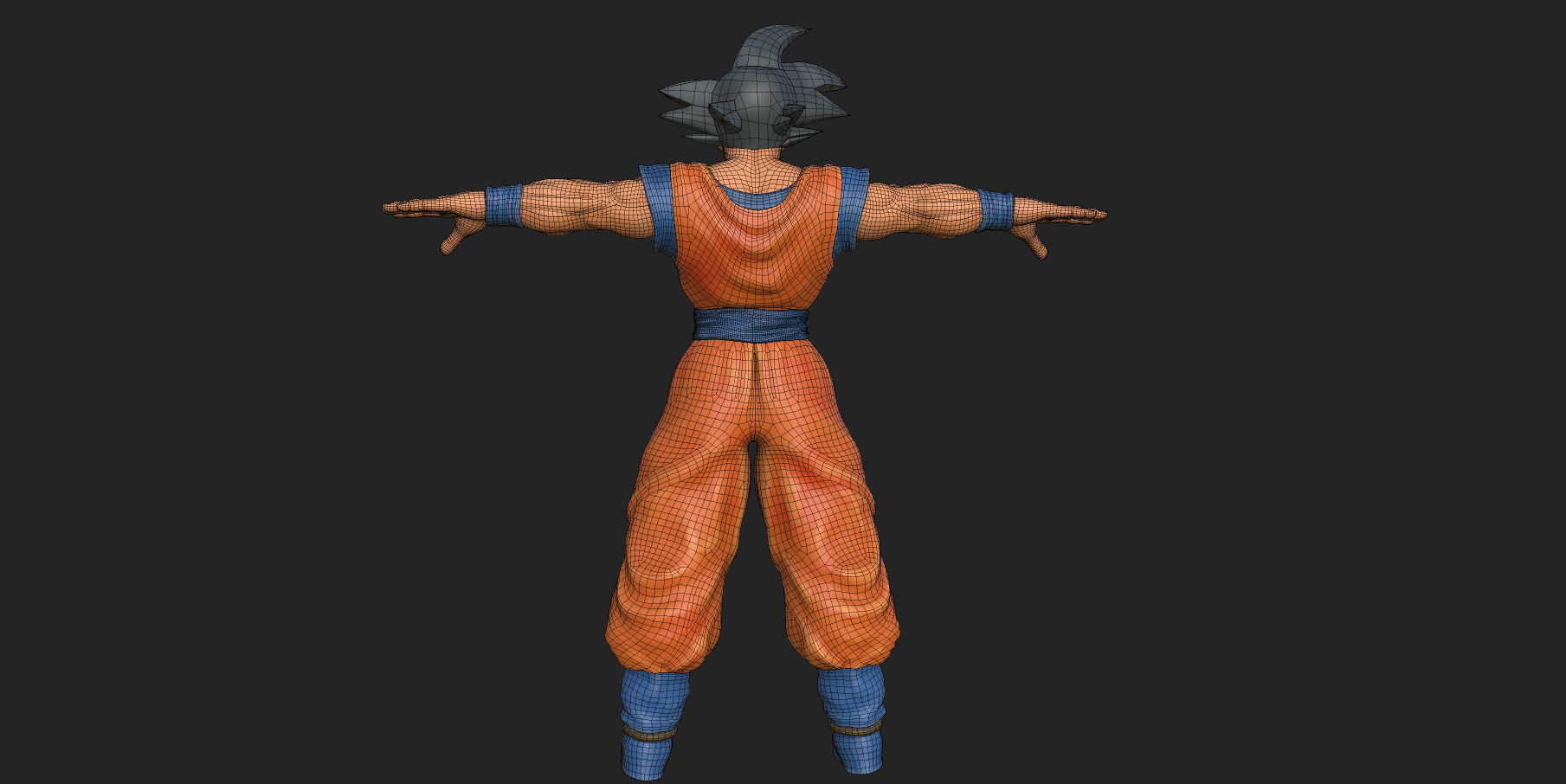 3D model Character - Dragon Balls Goku Fan Art VR / AR / low-poly ...