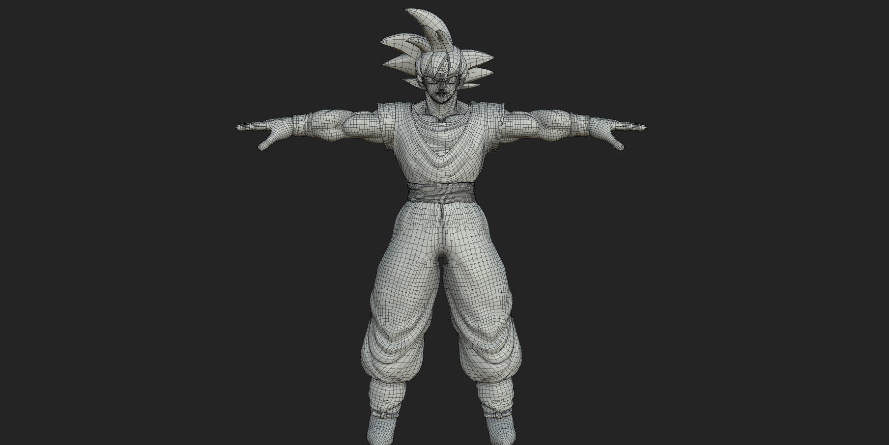 3D model Character - Dragon Balls Goku Fan Art VR / AR / low-poly ...