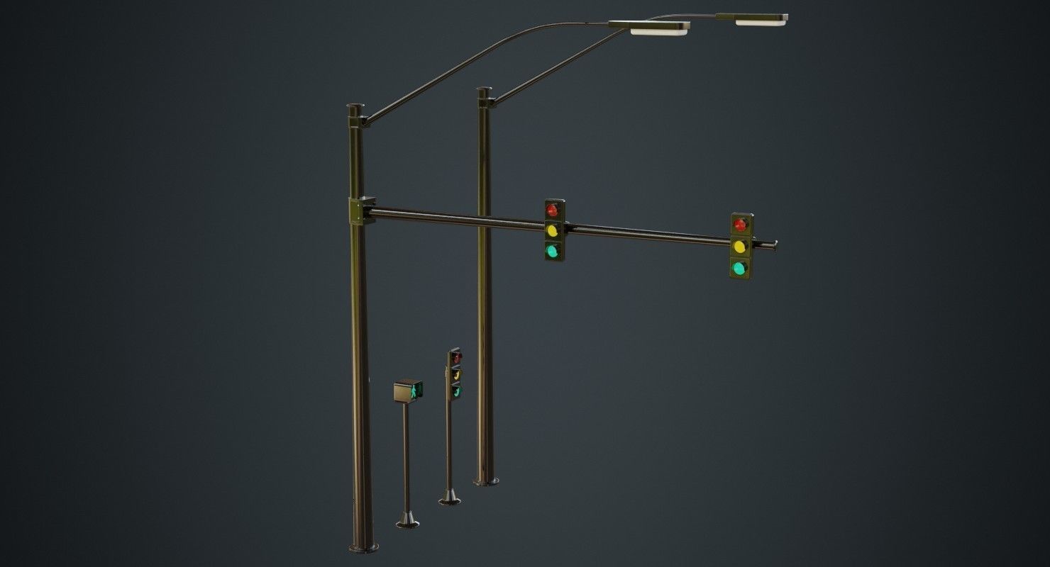 3D model Stop Light 1A VR / AR / low-poly | CGTrader