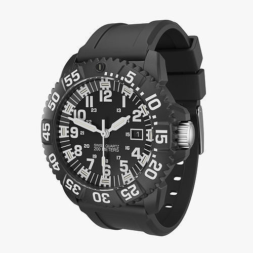 Military Watch 2 3D model | CGTrader