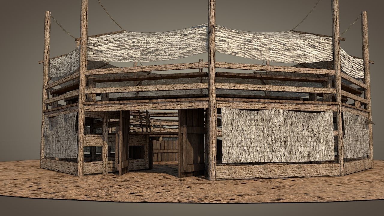 3D model Wooden Battle Arena VR / AR / low-poly | CGTrader