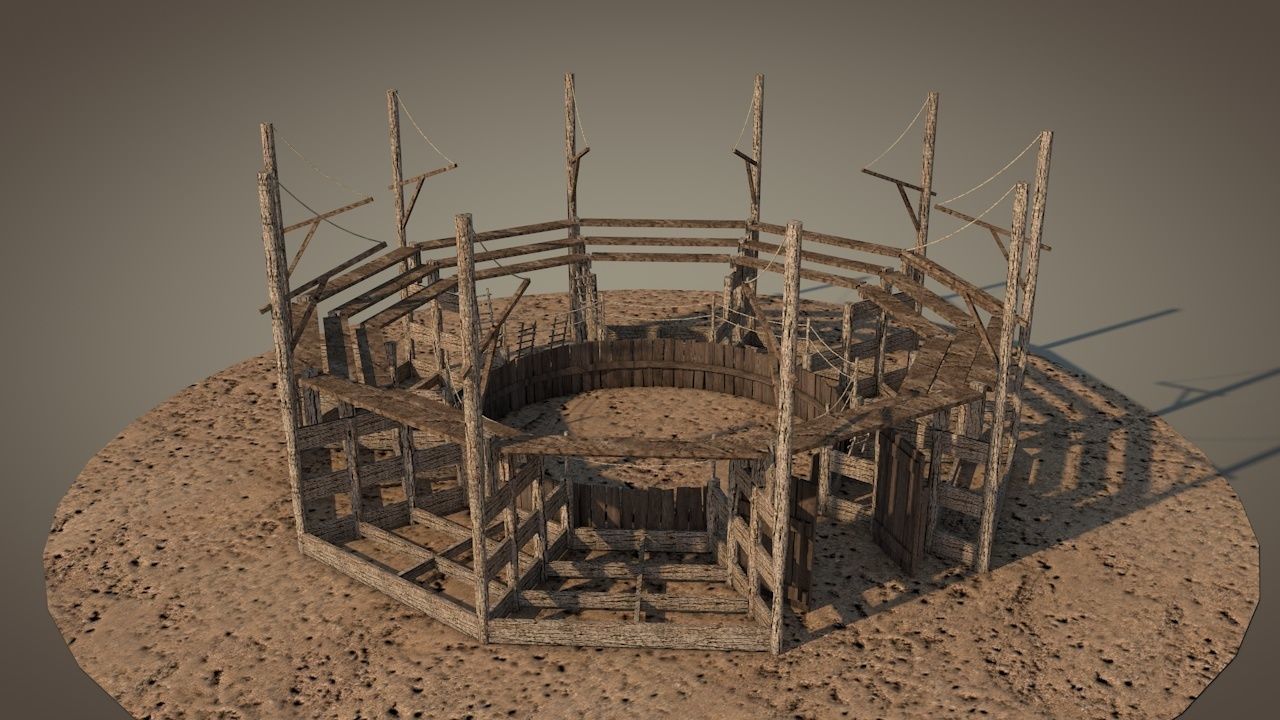 3D model Wooden Battle Arena VR / AR / low-poly | CGTrader