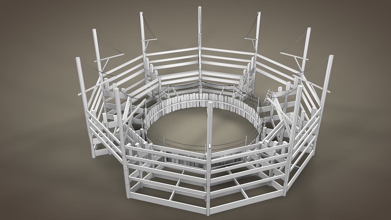 3D model Wooden Battle Arena VR / AR / low-poly | CGTrader