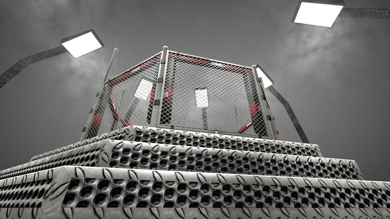 3D model Futuristic MMA Combat Cage VR / AR / low-poly | CGTrader