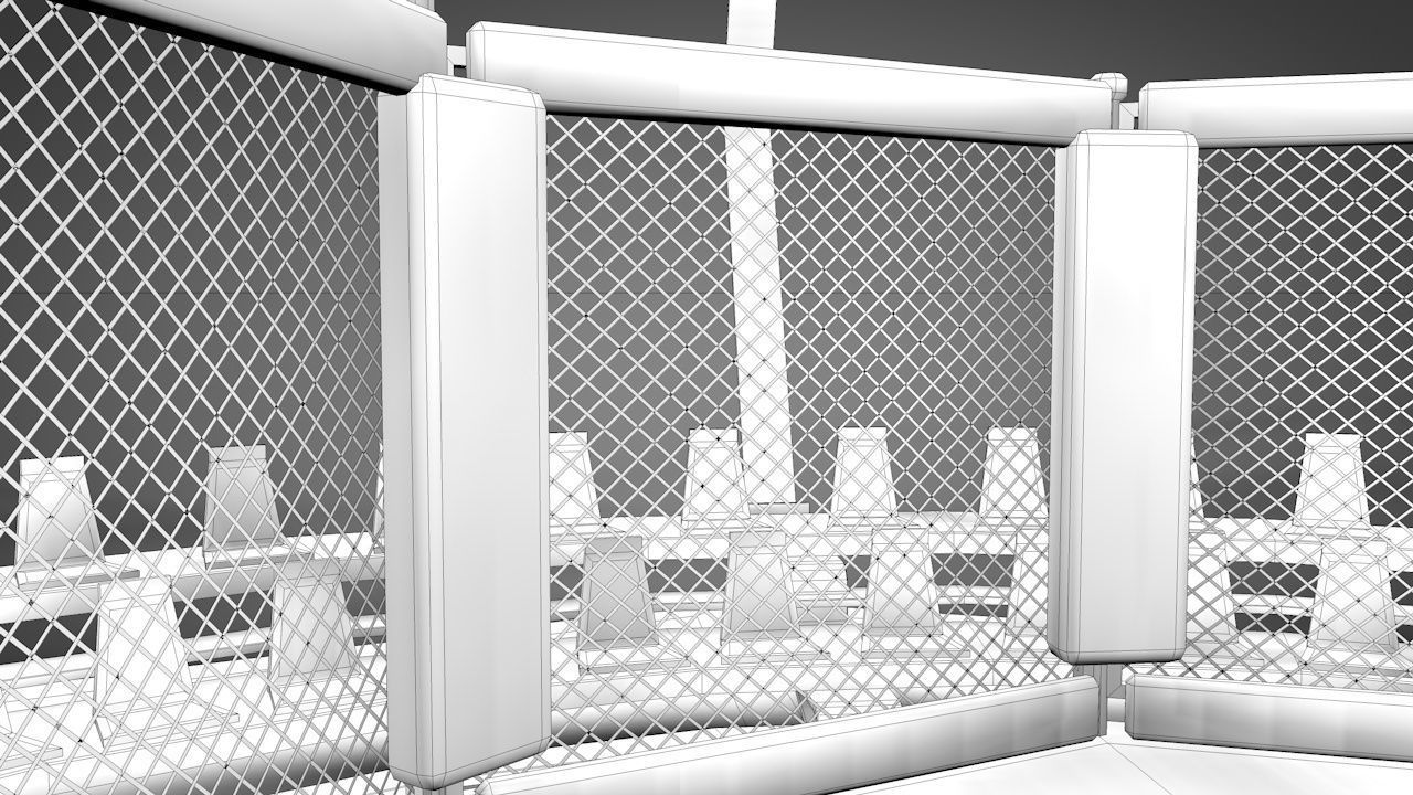 3D model Futuristic MMA Combat Cage VR / AR / low-poly | CGTrader