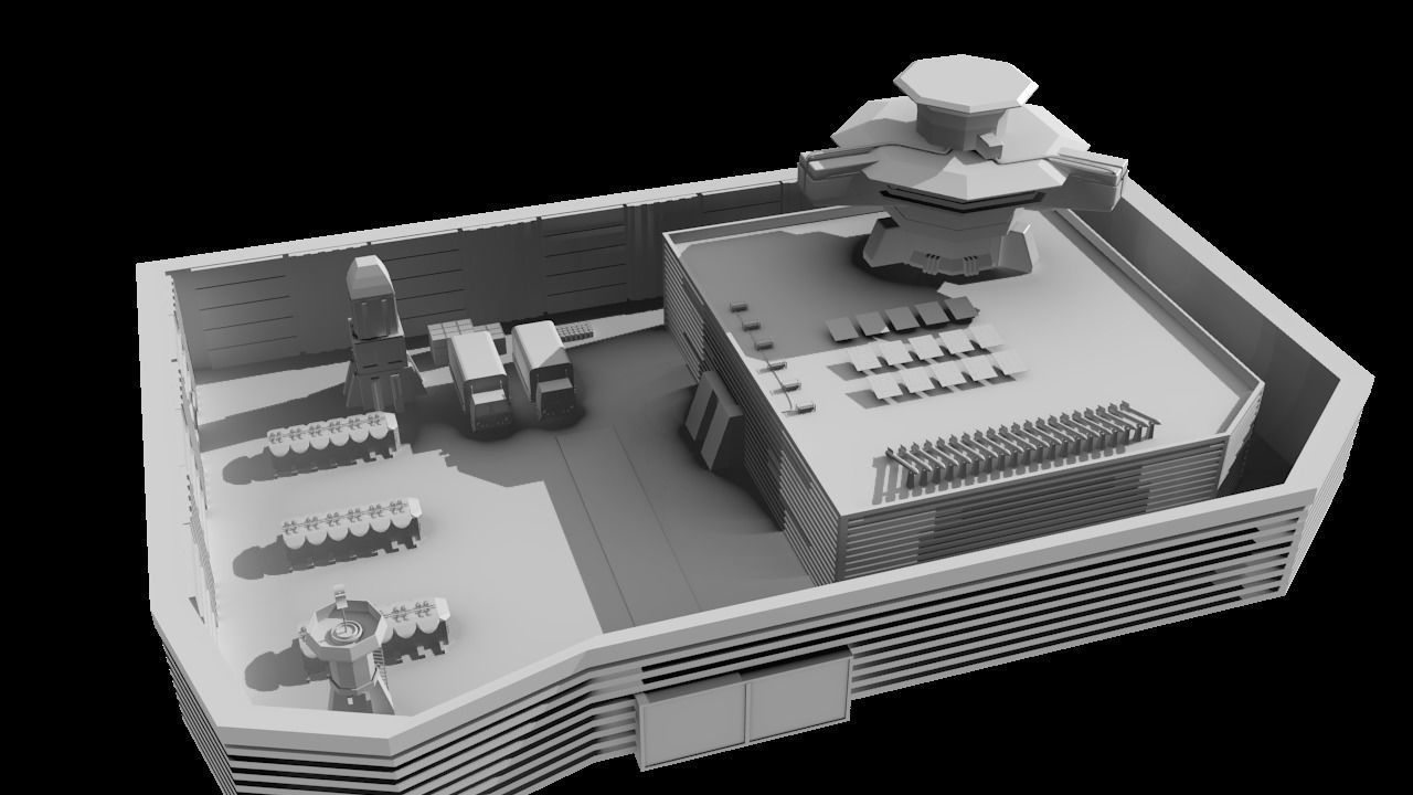Sci- Fi Military Base free VR / AR / low-poly 3D model | CGTrader