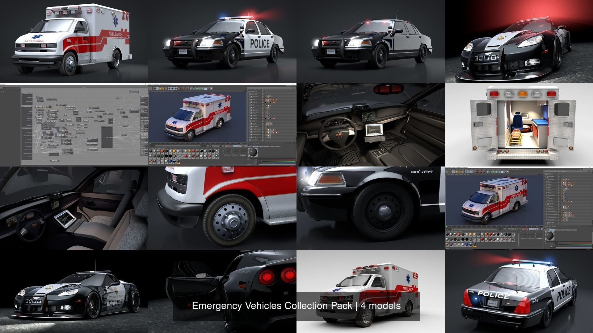 Emergency Vehicles Collection Pack | CGTrader