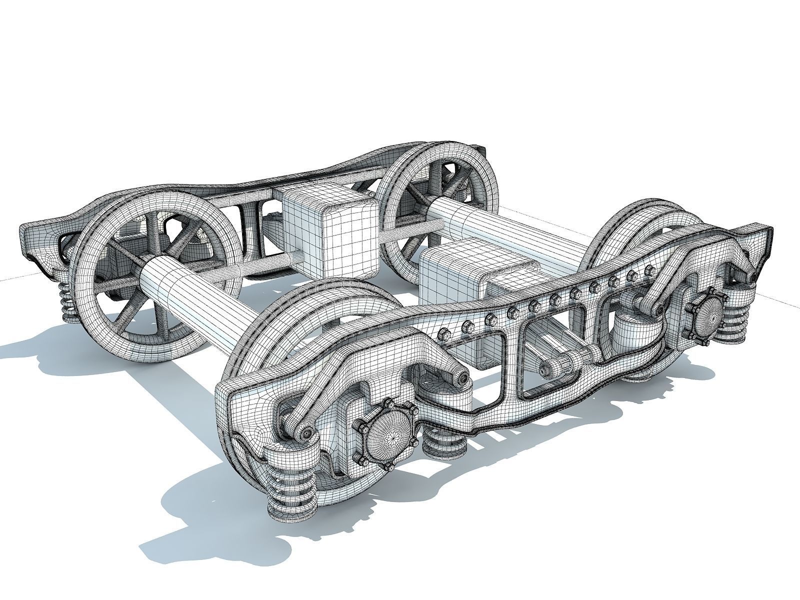 Train Bogie Wheels 3D model | CGTrader