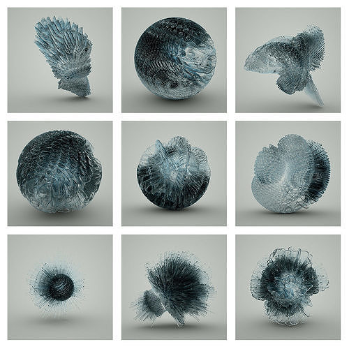 9 Spherical Harmonics Mathematical Sphere Fractals 3D model | CGTrader