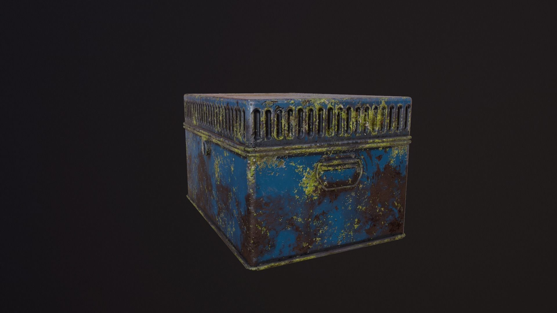 Old mossy metal safe rusty free VR / AR / low-poly 3D model | CGTrader