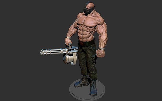 Bane batman 3D model 3D printable | CGTrader