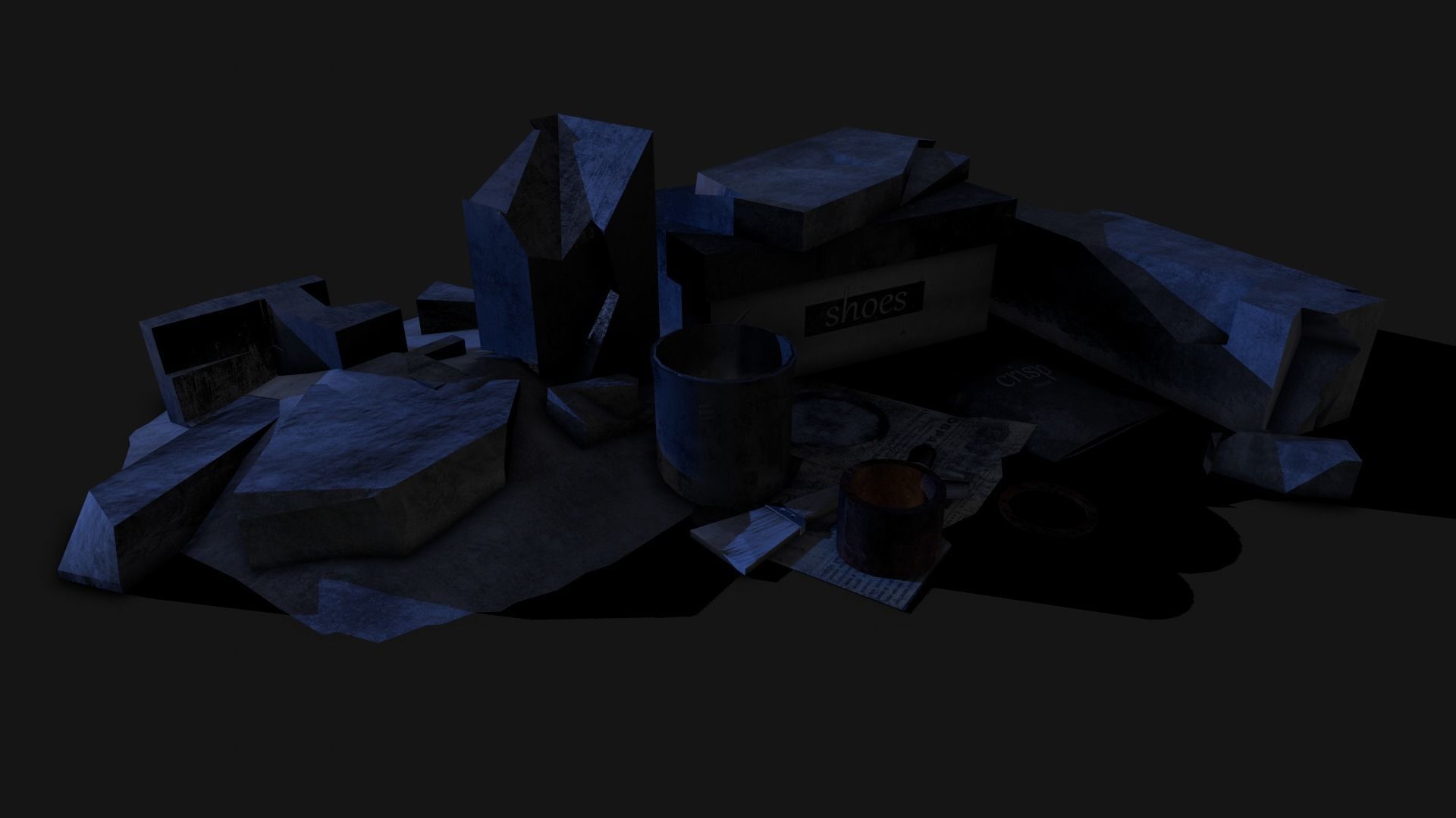 3D model Garbage LOW-POLY PBR VR / AR / low-poly | CGTrader