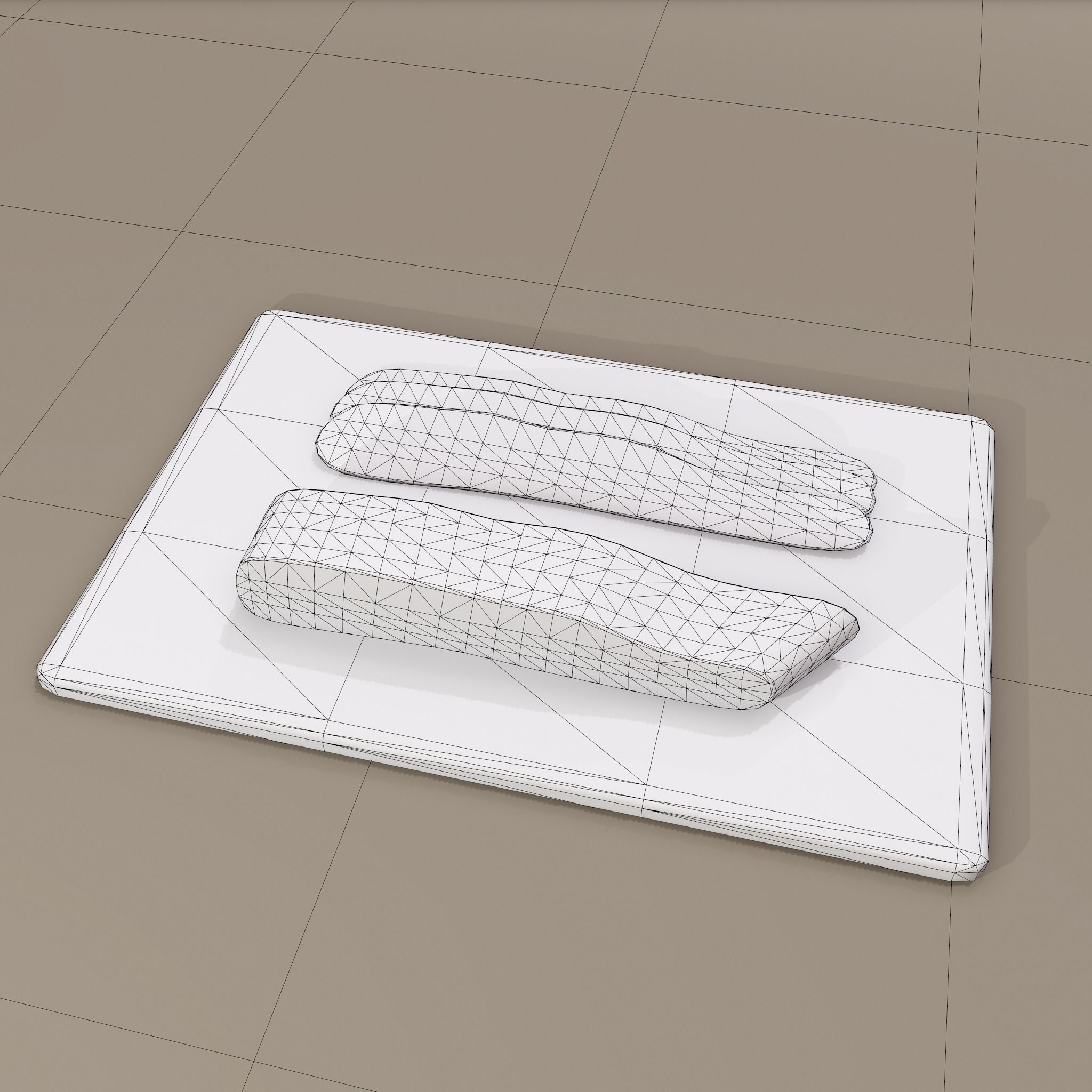 3D model Bacon on Cutting Board VR / AR / low-poly | CGTrader