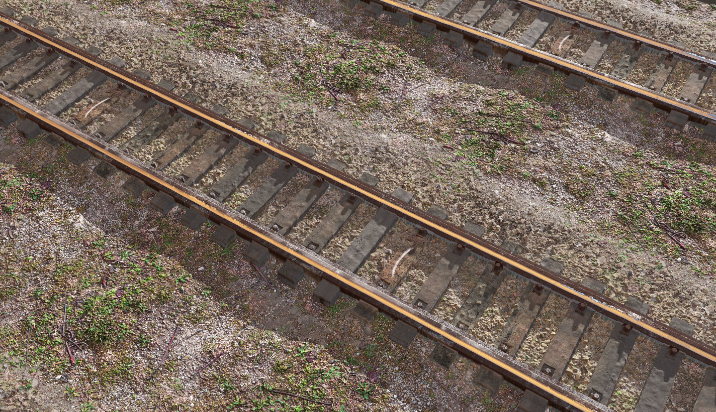 Train Lines PBR Texture Texture | CGTrader