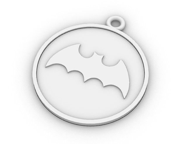 batman charm - sterling silver free 3D model | CGTrader