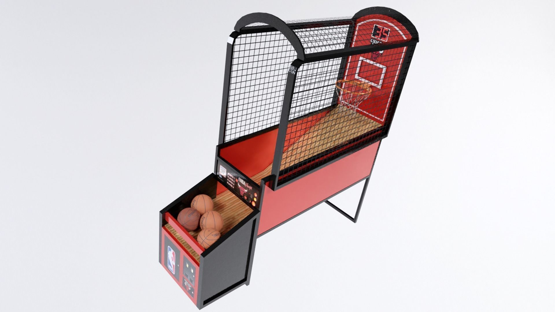 Arcade collection pool table with cues and balls VR / AR / low-poly ...