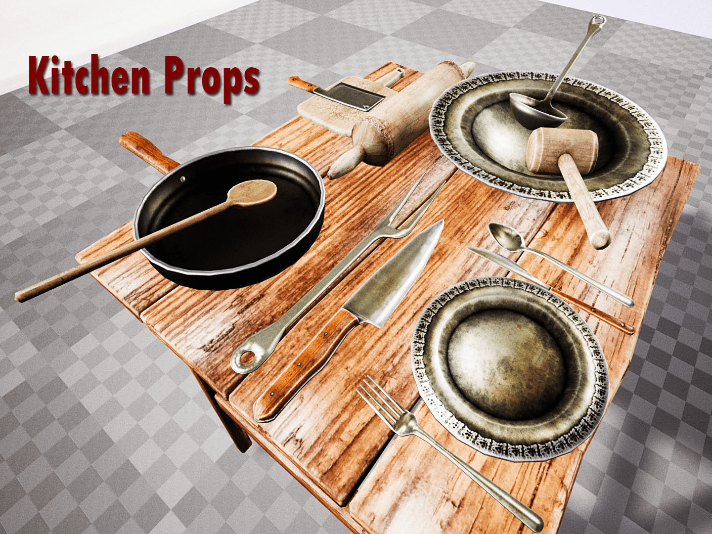 3D model Kitchen Props for Unreal | CGTrader