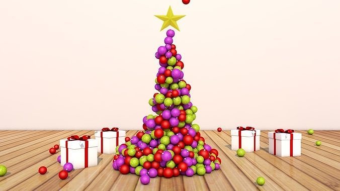 Christmas Tree Animation Cinema 4D - LExport Solutions 3D model ...