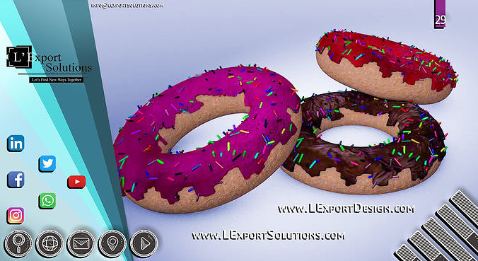 Donuts with Jam - Animation Cinema 4D 3D model animated | CGTrader