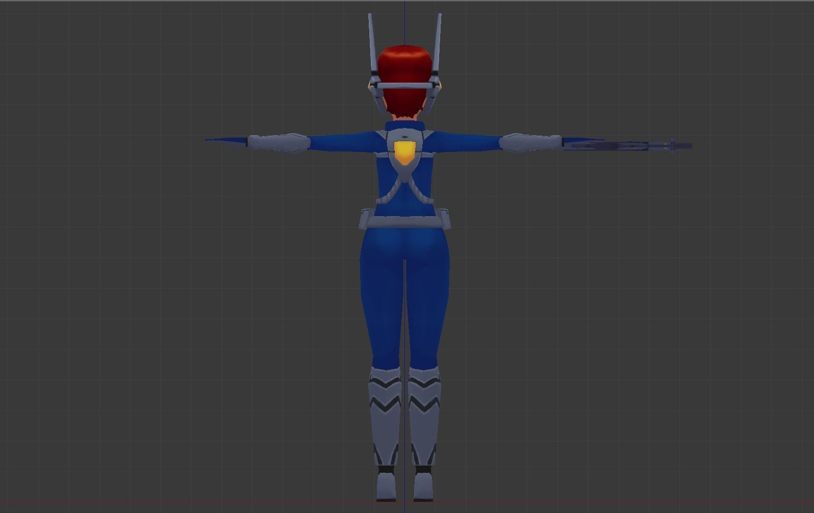 3D model Space girl laser gun VR / AR / low-poly | CGTrader