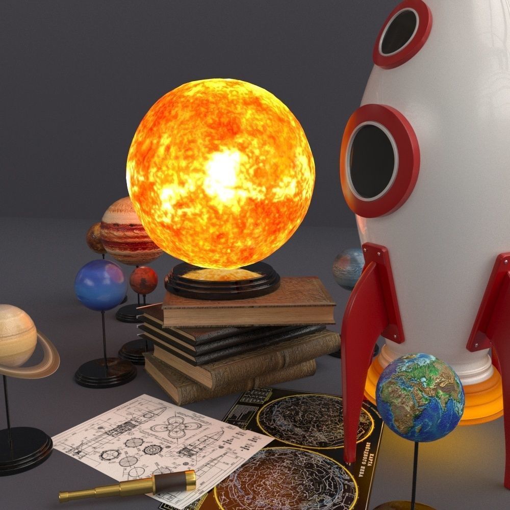 solar system kit for children 3D model | CGTrader