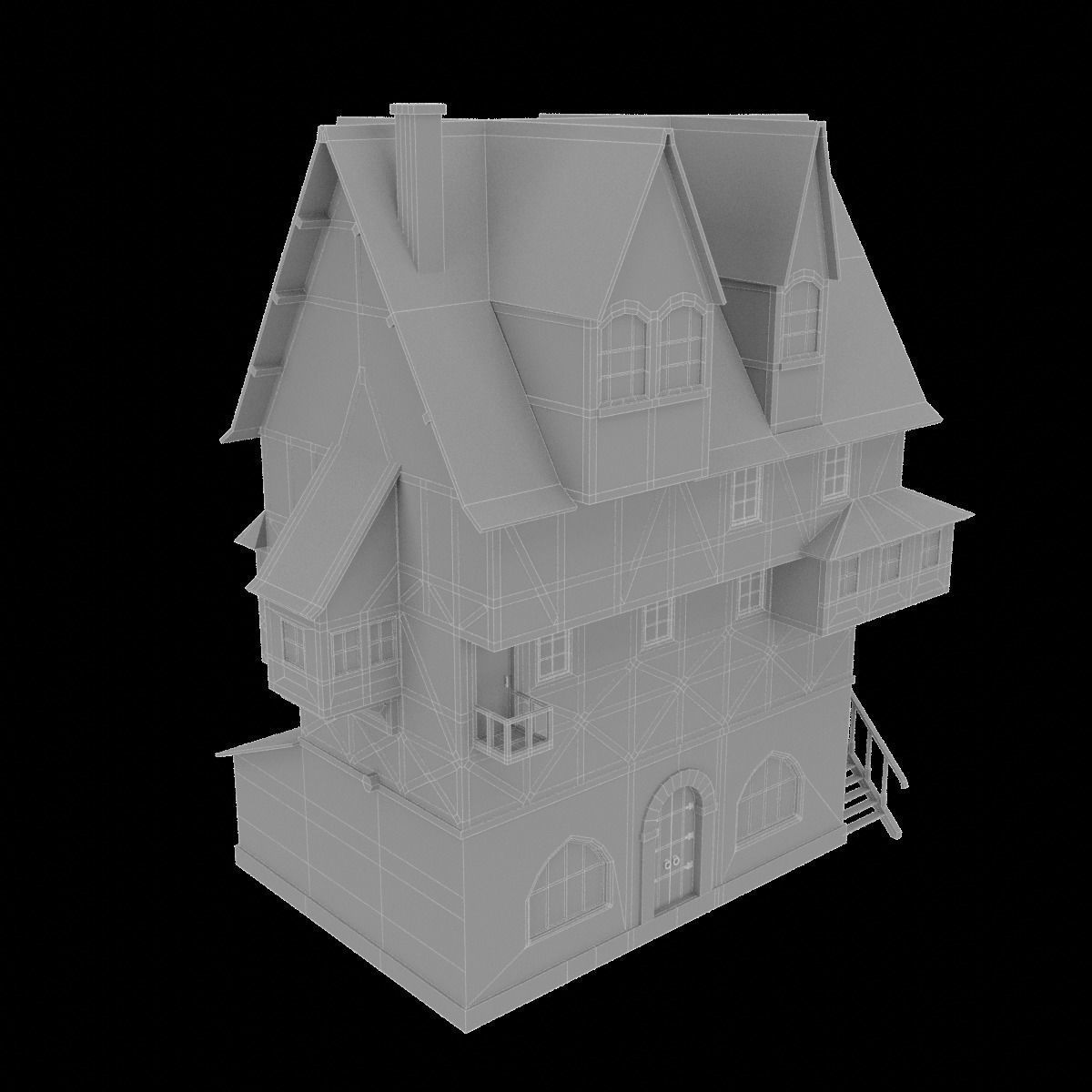 Tavern with ROOMS 3D model | CGTrader