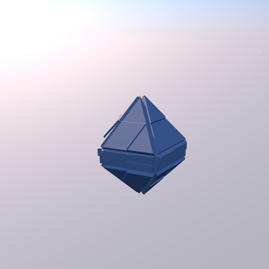 Sci Fi Object No 18 - Pyramid Sphere Torus 2019 Low Poly 3D model ...