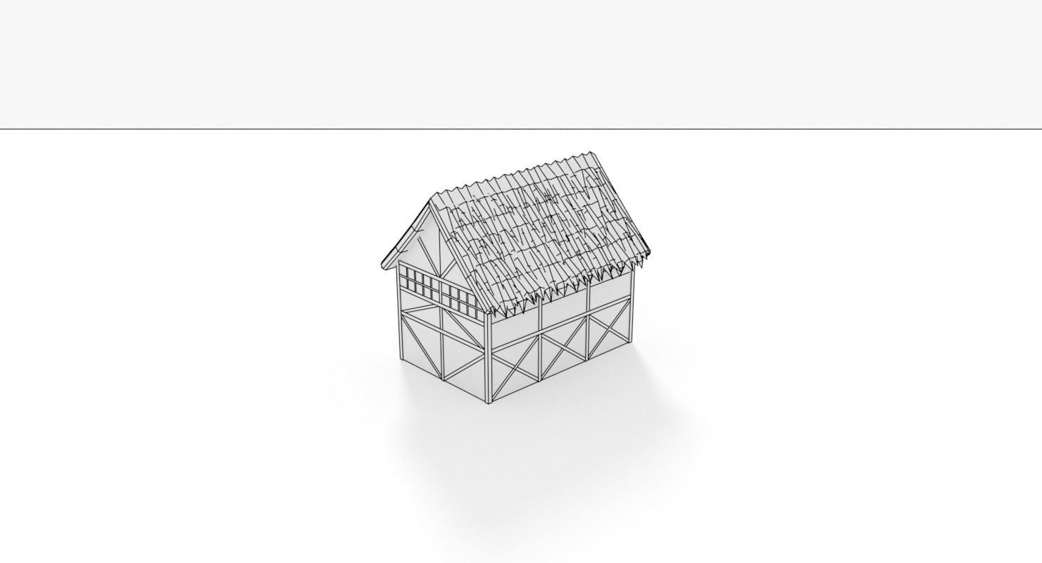 3D model Thatched Roof House model VR / AR / low-poly | CGTrader