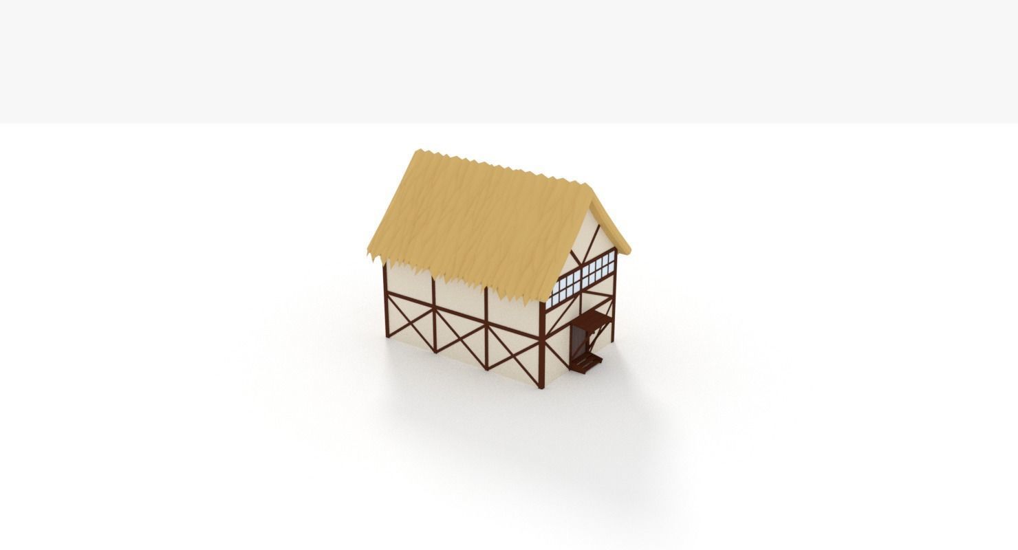 3D model Thatched Roof House model VR / AR / low-poly | CGTrader
