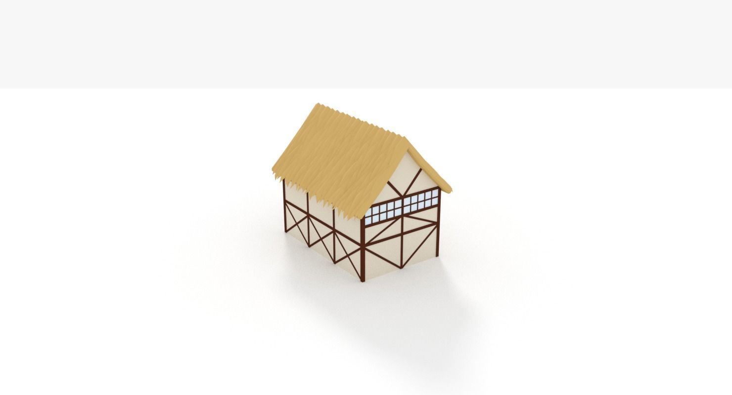 3D model Thatched Roof House model VR / AR / low-poly | CGTrader