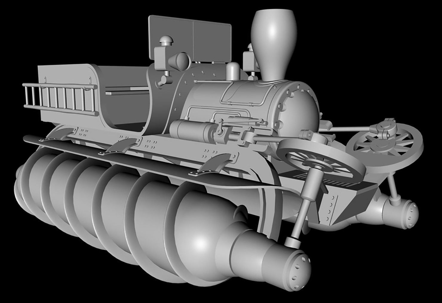 Screw propelled vehicle 3D model | CGTrader