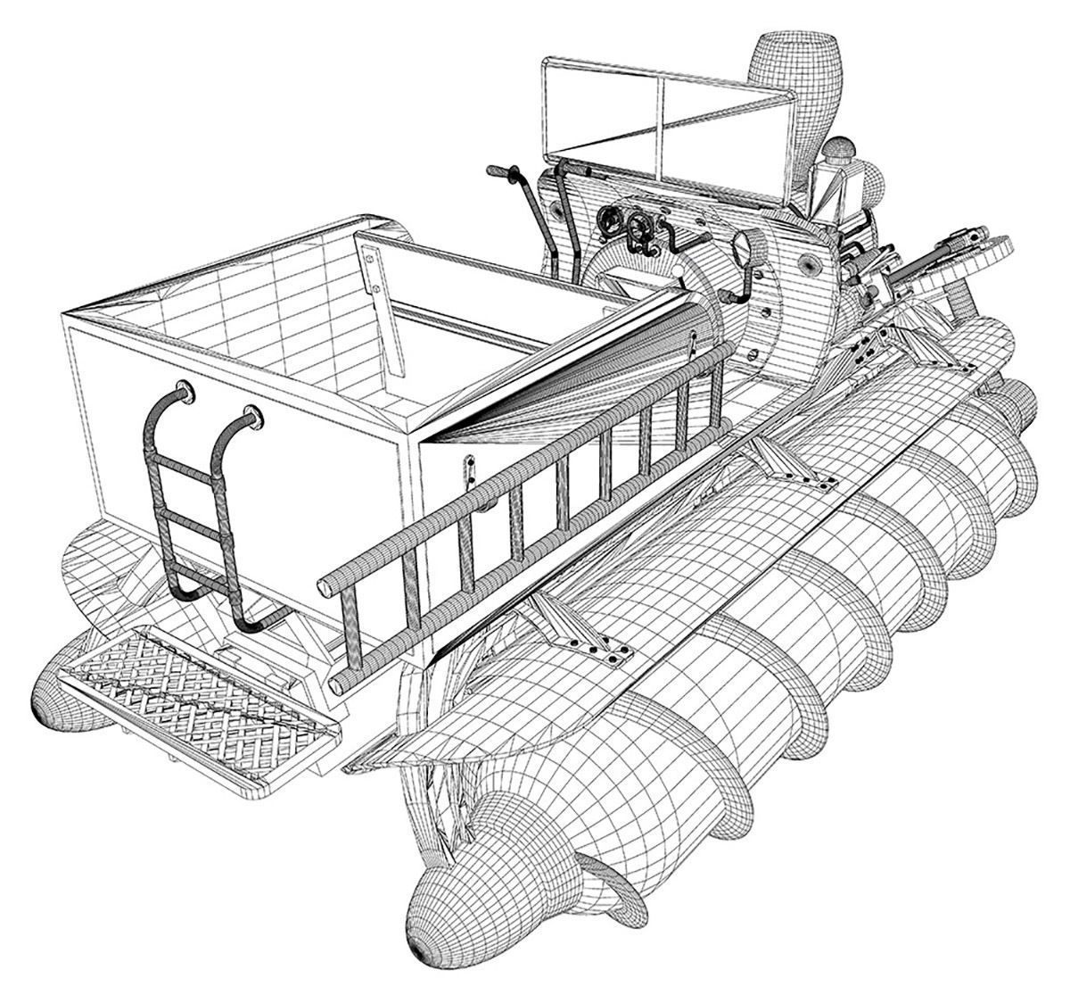 Screw propelled vehicle 3D model | CGTrader