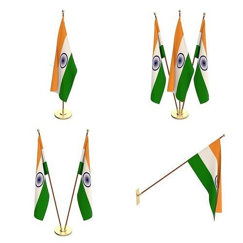 India Flag Pack 3D model | CGTrader