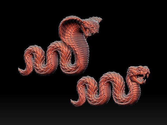 cobra snake 3D model 3D printable | CGTrader