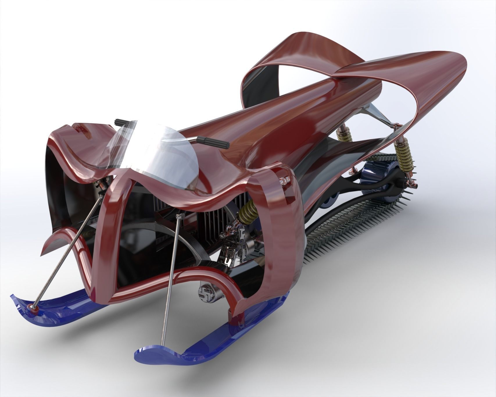 Racing snow mobile 3D model | CGTrader