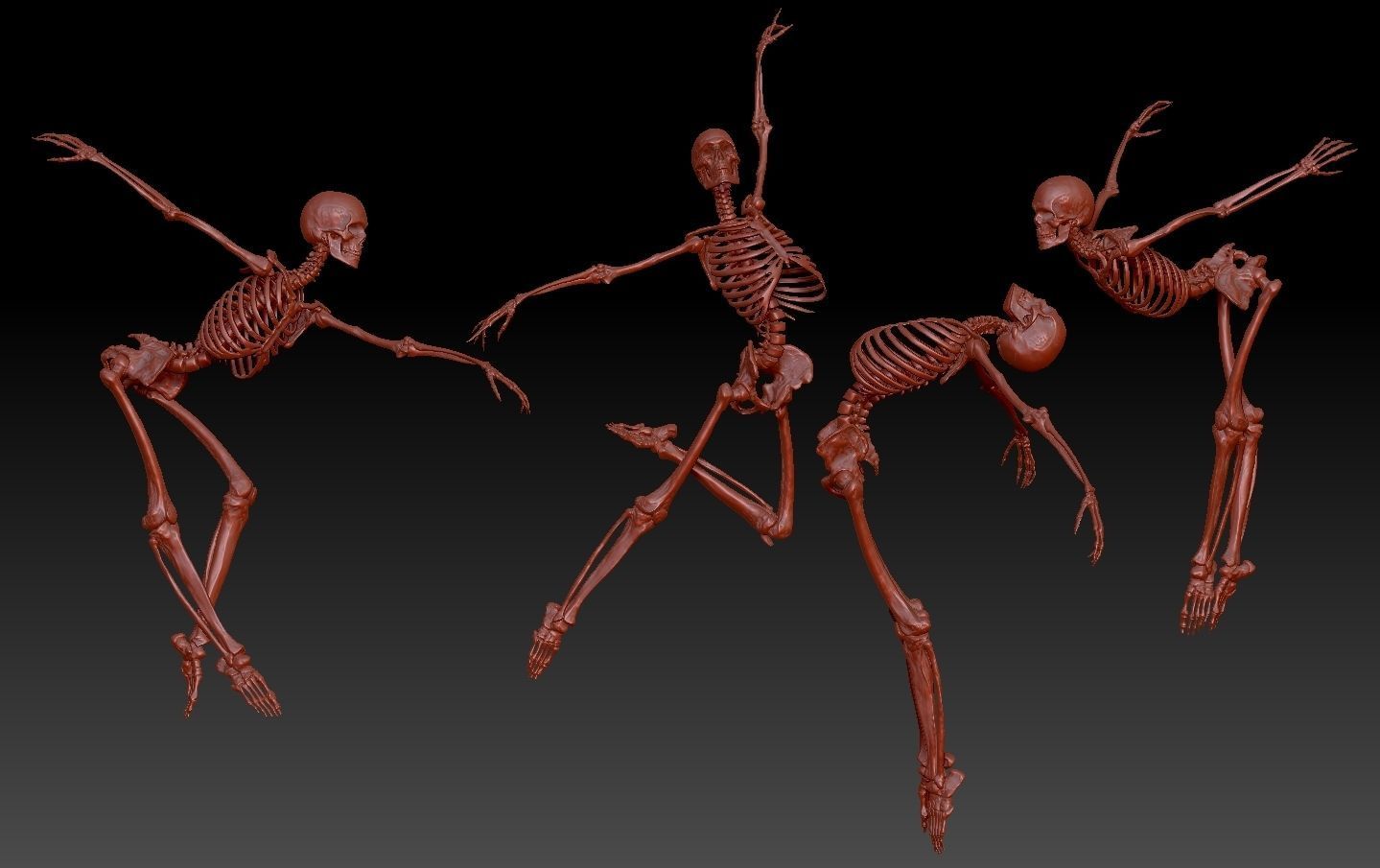 Male and Female Skeleton poseable 3D model 3D printable | CGTrader