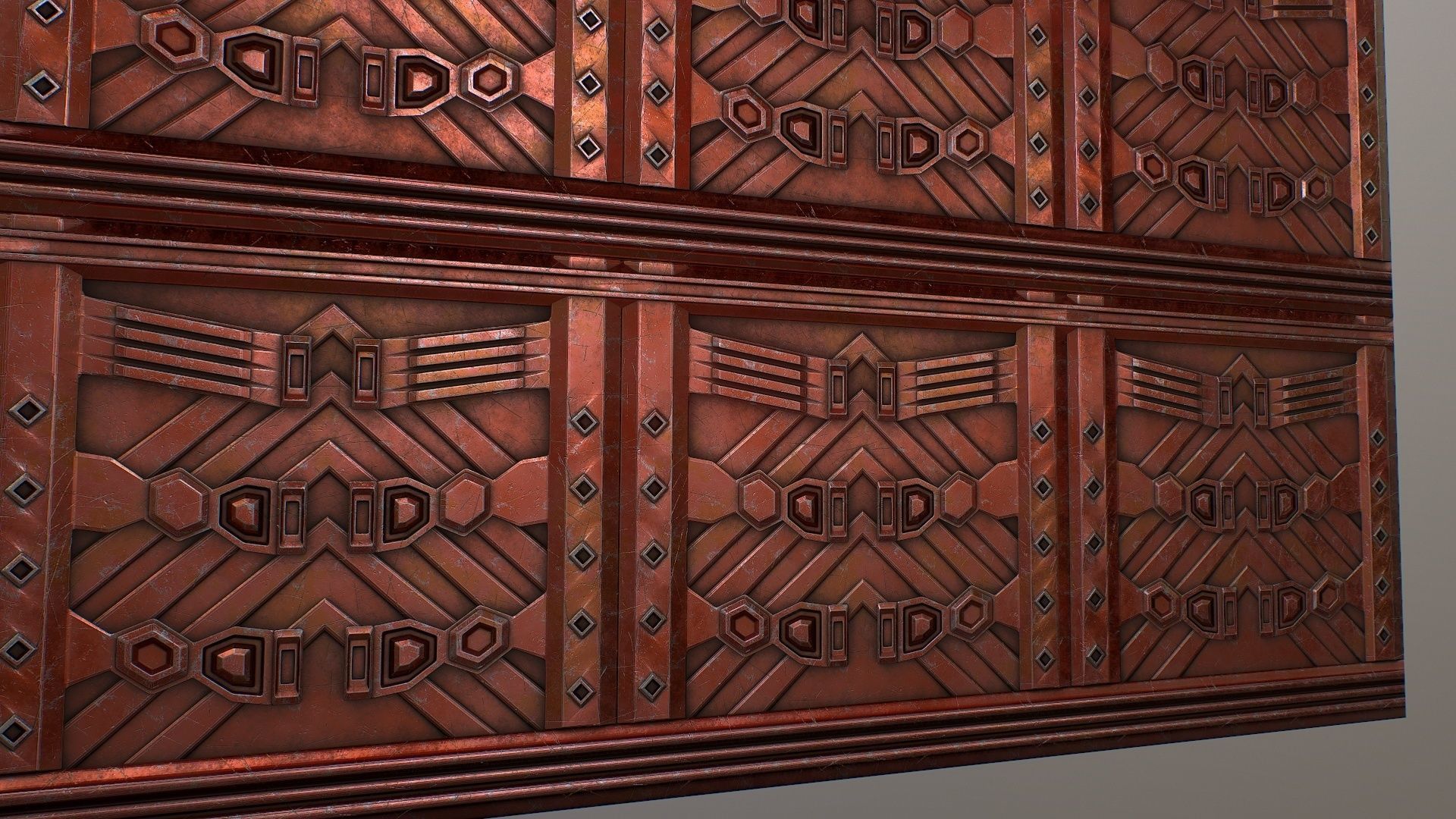 Texture PBR tileable fantasy metal wall textures with relief VR / AR ...