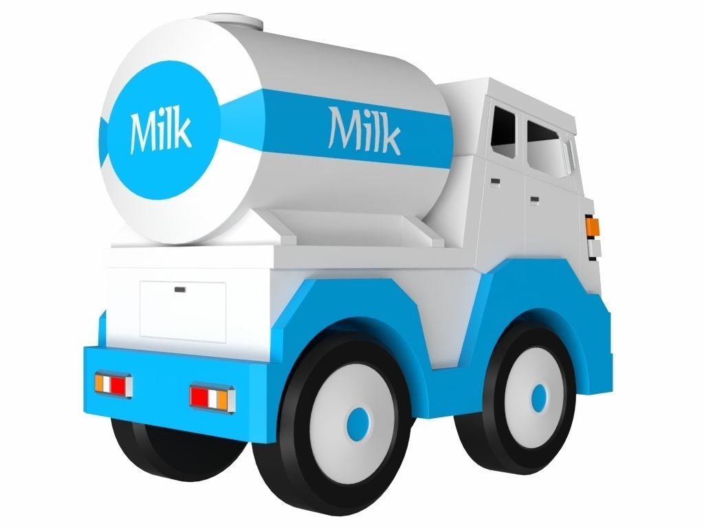 Toy Milk Tanker 3D model | CGTrader
