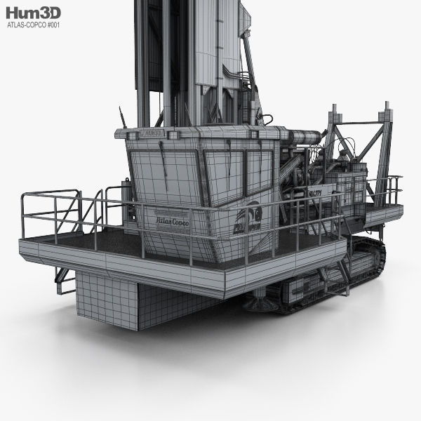 Atlas-Copco PV-271 Drill Rig 2017 3D model | CGTrader