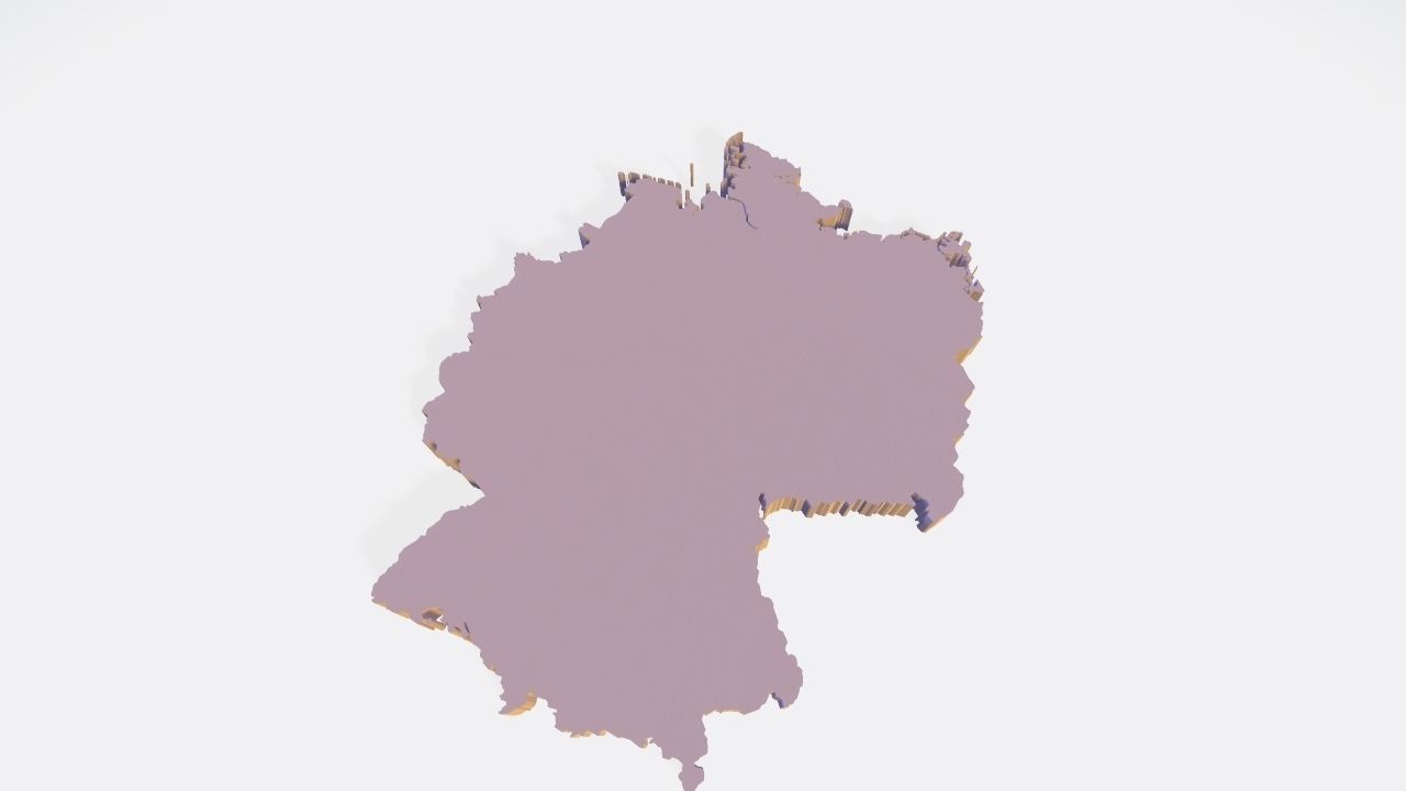 3D model Germany 3D Map with states VR / AR / low-poly | CGTrader