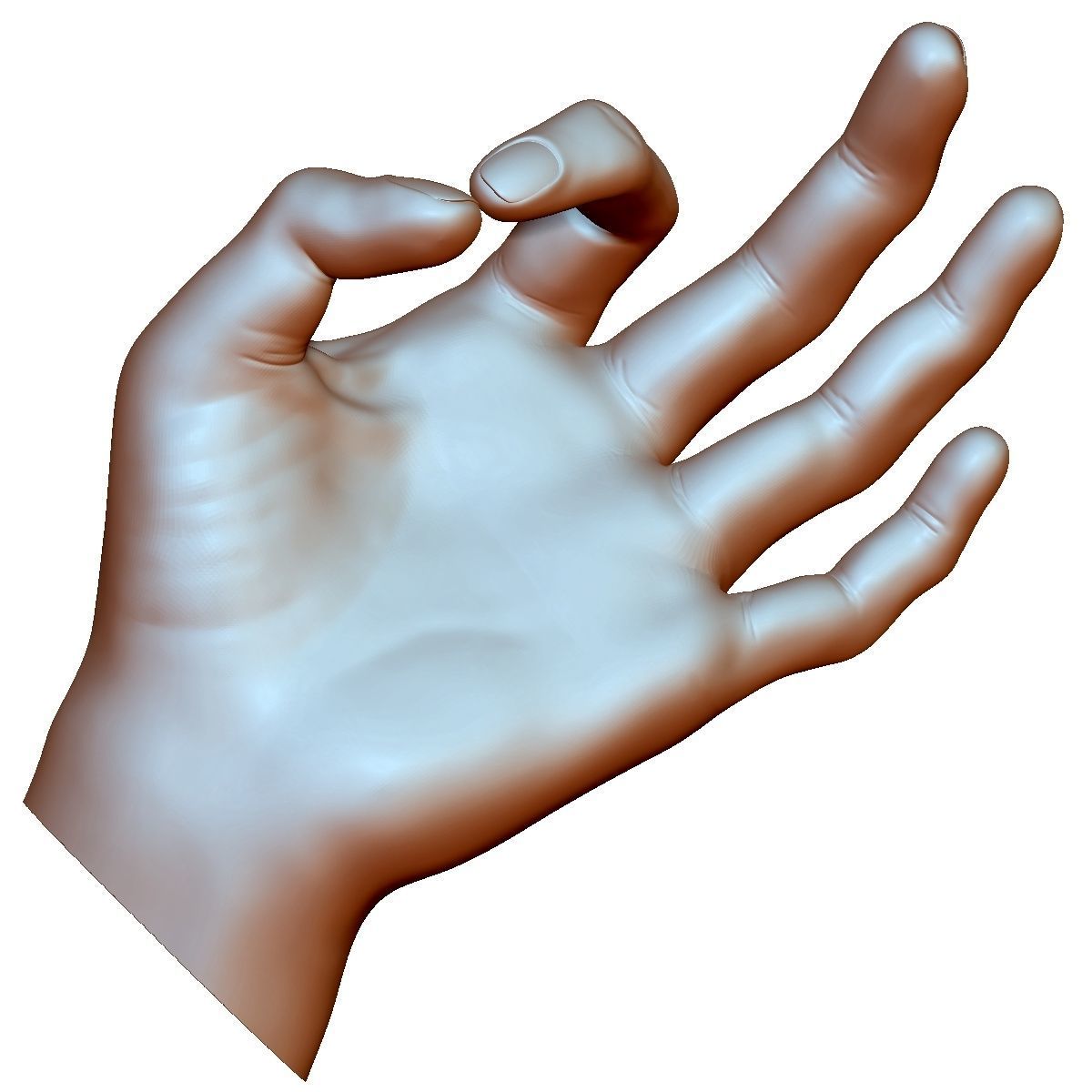 okay sign ok hand male - 3D printable model 3D model 3D printable ...
