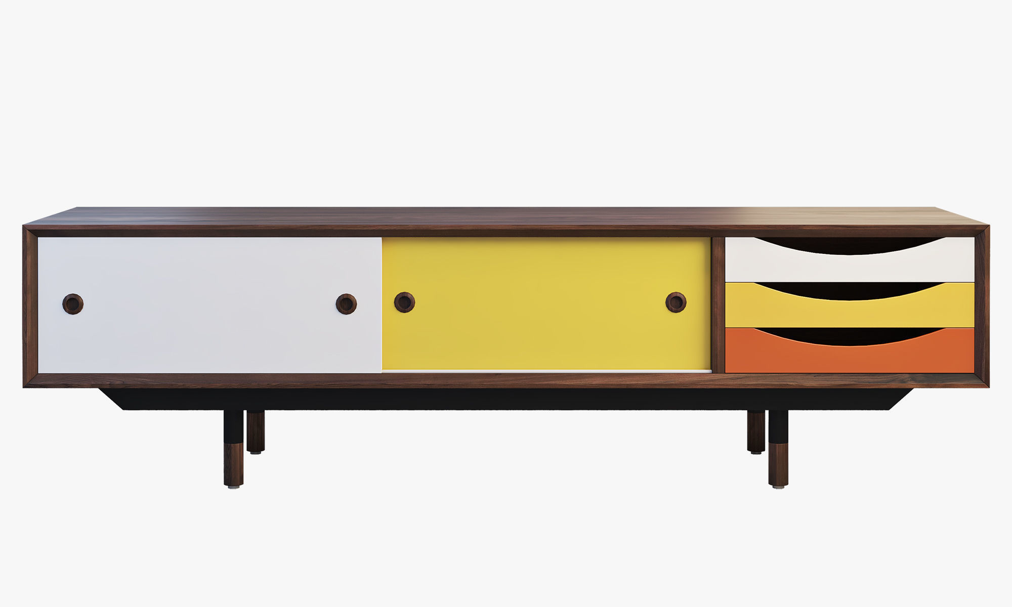 1955 TV Cabinet 3 options 3D model | CGTrader