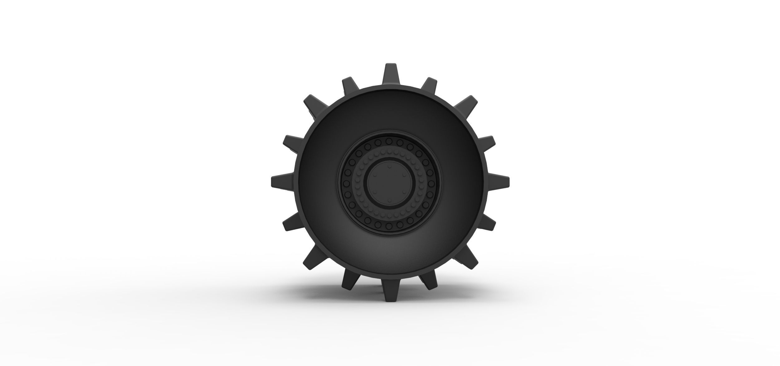 Diecast Compactor wheel 3D model 3D printable | CGTrader