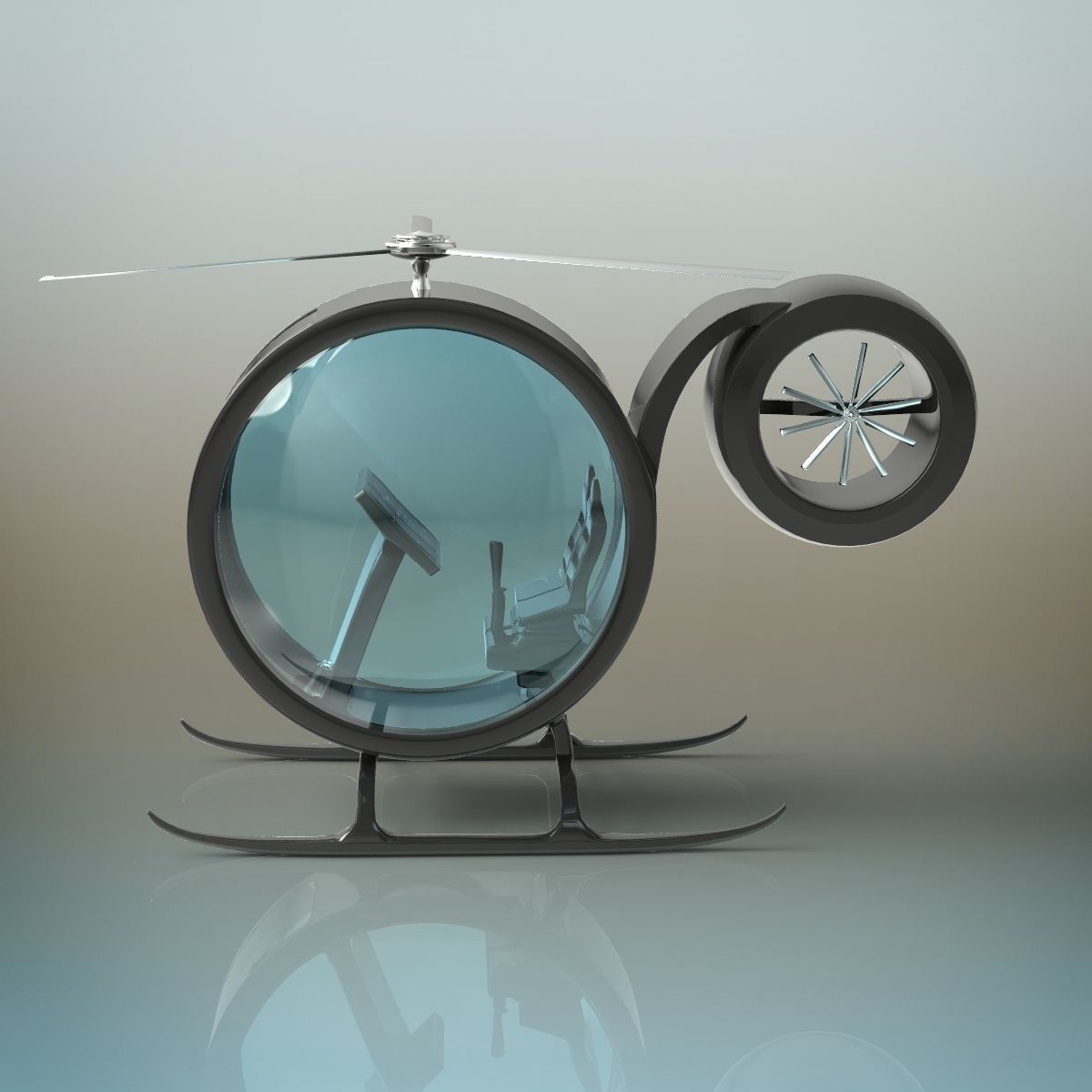 Futuristic Helicopter 3D model | CGTrader