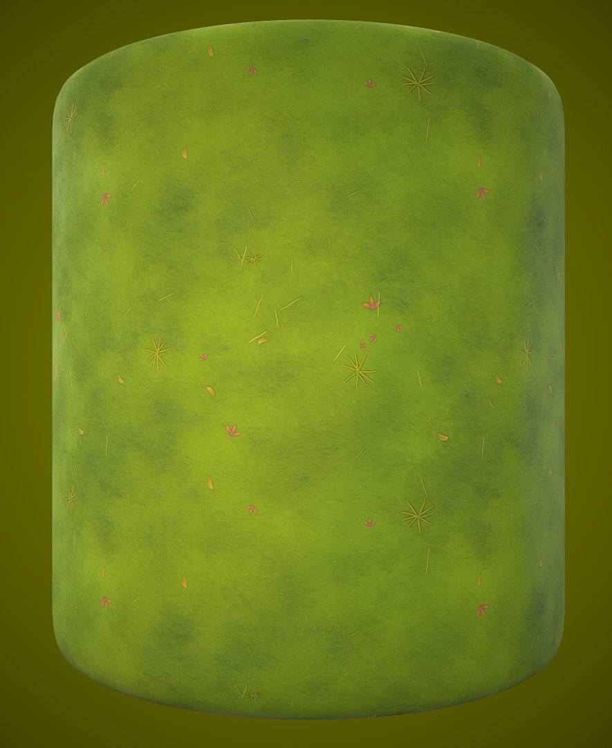 Stylized PBR Material Moss Texture | CGTrader