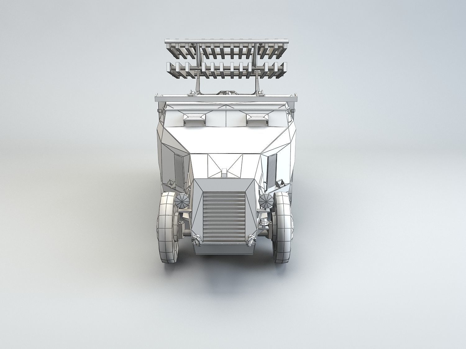 3D model Low Poly 8 cm Raketen Vielfachwerfer auf Fahrgestell Zgkw S303 ...